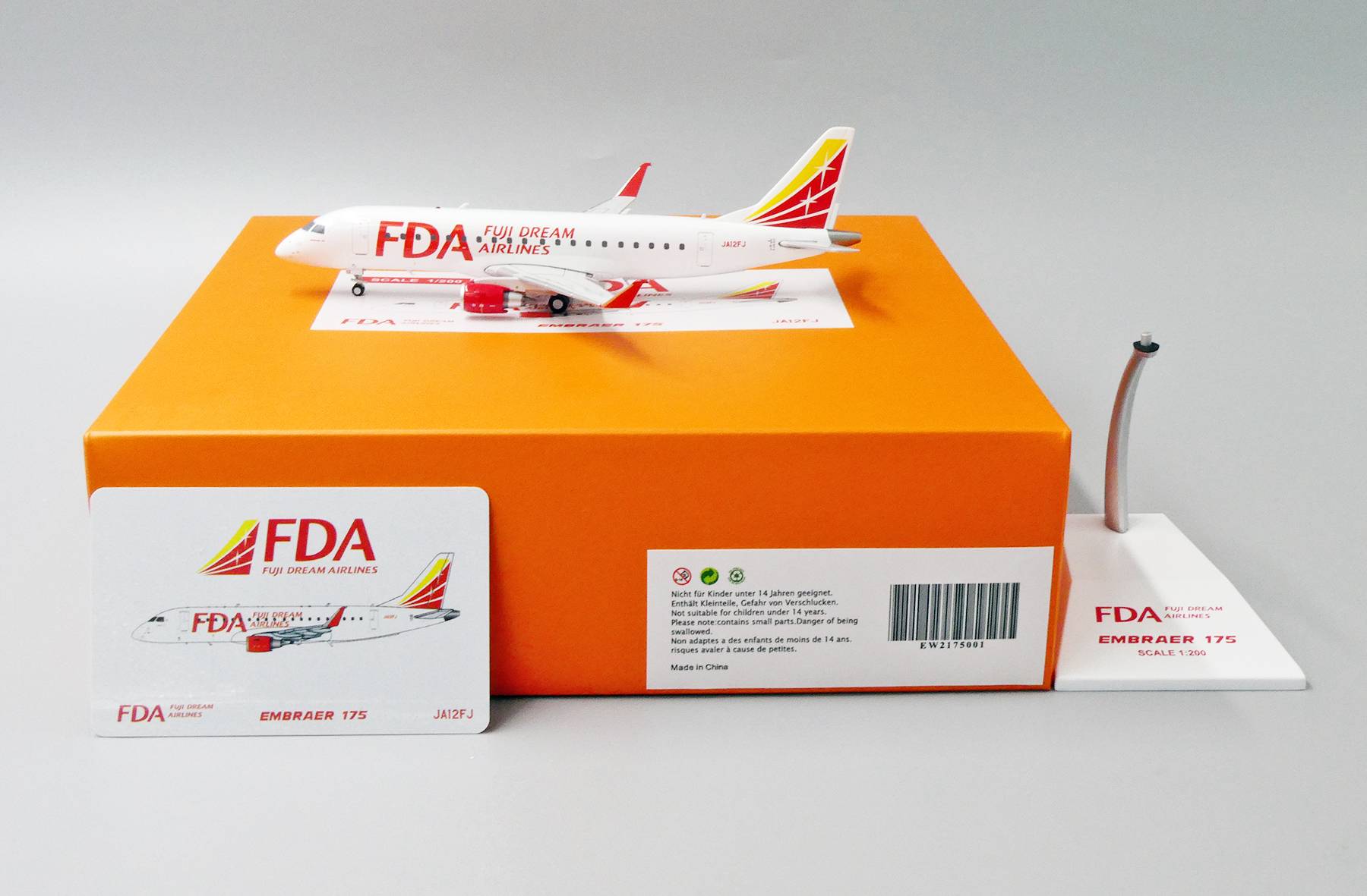 JC Wings 1:200 Fuji Dream Airlines Embraer E175 w/ Long Wing EW2175001 ...